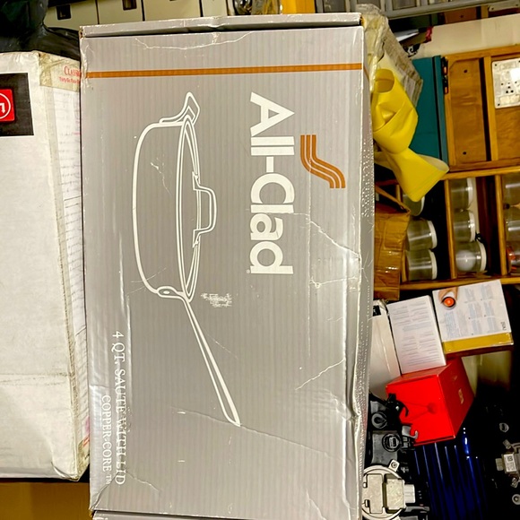 All-Clad | Kitchen | New Allclad 4 Quart Saut With Lid Copper Core ...